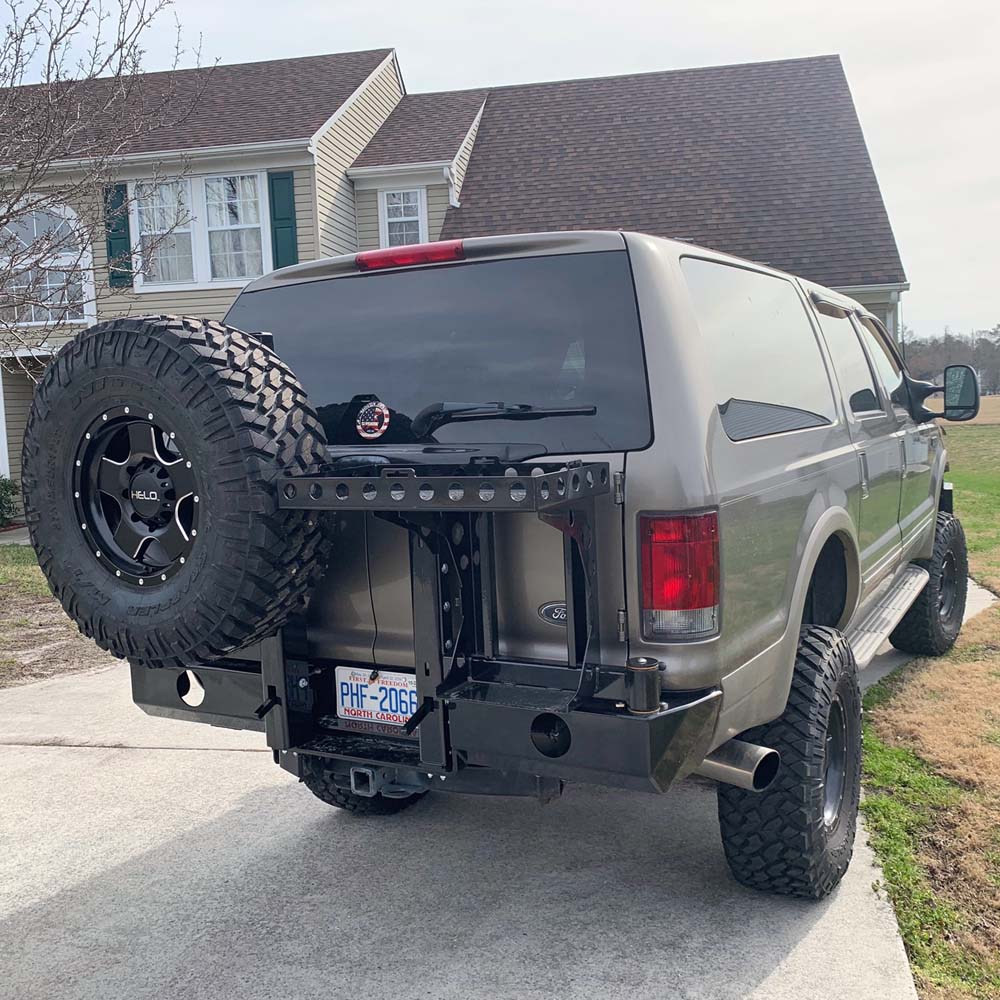 Rear with Tire Carrier : TrailReady Bumpers